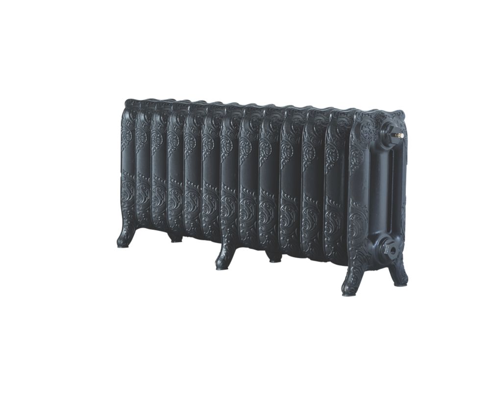Arroll 470mm x 1074mm 3992BTU Pewter Cast Iron 3 Column Radiator - Screwfix