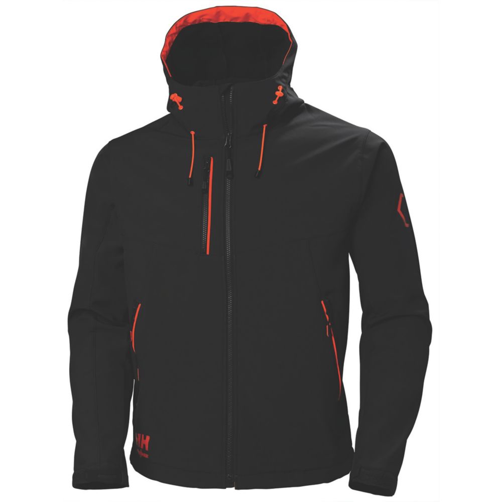 Helly Hansen Chelsea Evolution Hooded Softshell Jacket Black X Large 46 ...