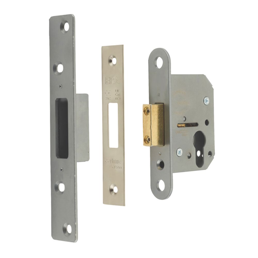ERA Satin Silver Euro Deadlock 61mm Case - 44mm Backset | Cylinder ...
