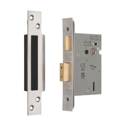 Smith & Locke Fire Rated 5 Lever Satin Nickel Architectural Sash Lock ...