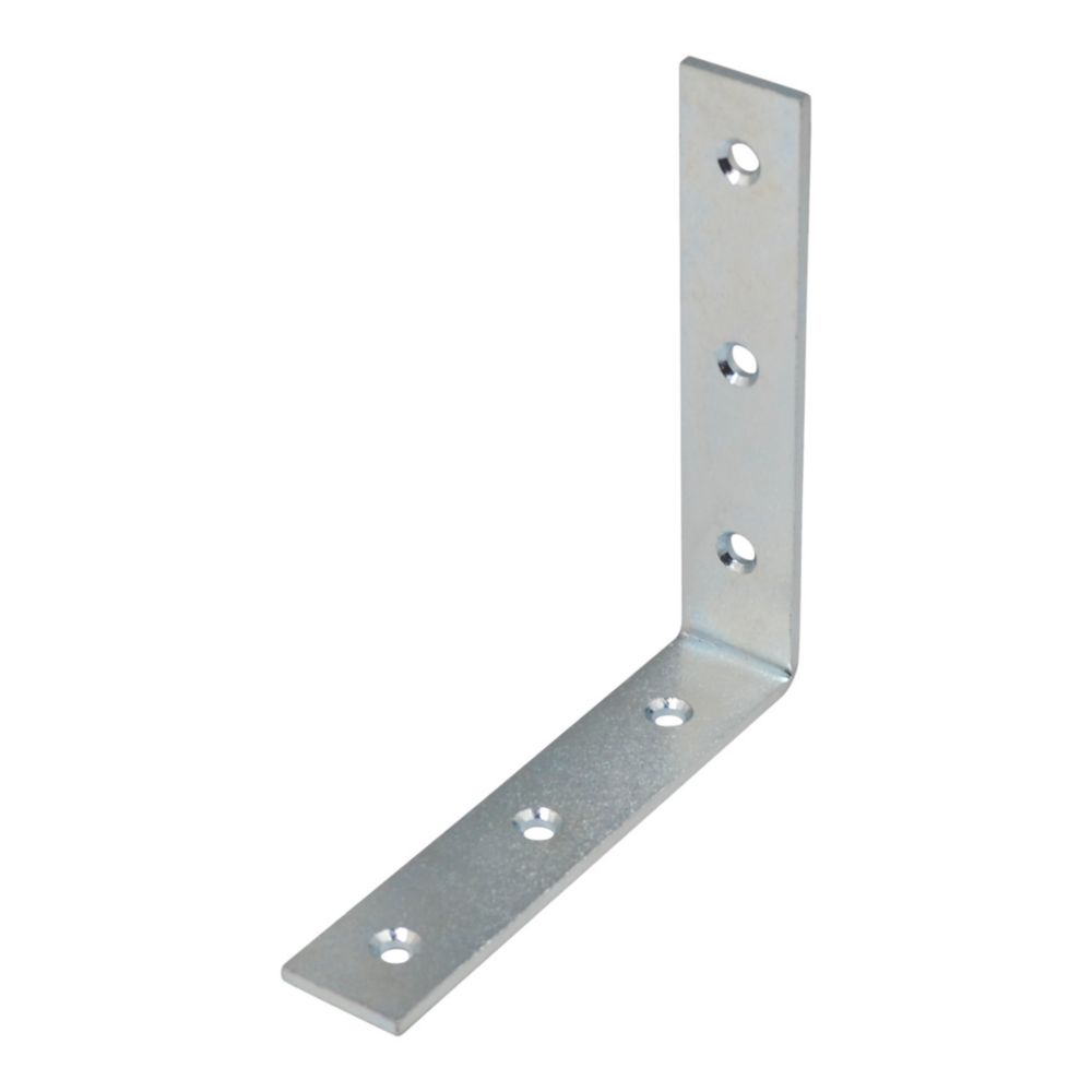 Essentials Angle Bracket Silver 100mm x 100mm x 20mm - Screwfix