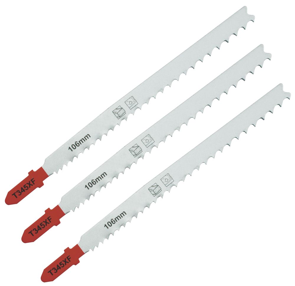 T345XF Multi-Material Wood & Metal Jigsaw Blades 3 Pack - Screwfix