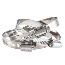 T-mex Stainless Steel Worm Drive Hose Clips 15-30mm 10 Pack - Screwfix