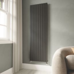Moretti Modena Designer Radiator 1800 x 578mm Matt Charcoal 4019BTU ...