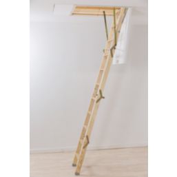 Mac Allister Timber space saving 2.76m Loft Ladder Kit - Screwfix