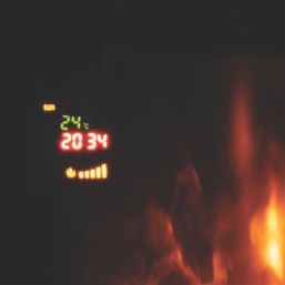 Focal Point Medford Chrome Remote Control Inset Electric Wall Fire ...