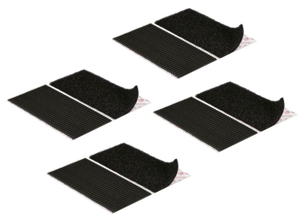 Velcro Brand Black Heavy Duty Stick-On Strips 4 Pack - Screwfix