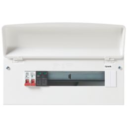 MK Sentry 16-Module 16-Way Part-Populated High Integrity Main Switch Consumer Unit with SPD ...