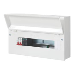 MK Sentry 16-Module 16-Way Part-Populated High Integrity Main Switch Consumer Unit with SPD ...