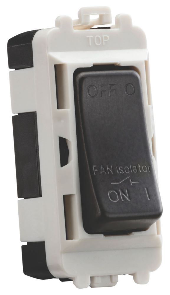 Knightsbridge 10A Grid 3-Pole Fan Isolator Switch Smoked Bronze - Screwfix