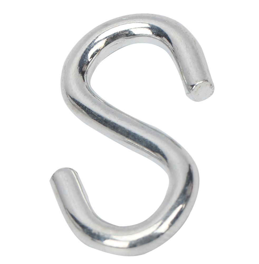 Essentials S-Hooks Steel 35 x 4mm 4 Pack - Screwfix