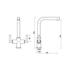 Swirl Dolce Tap Matt Black - Screwfix