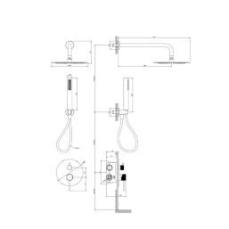 Swirl Melba Rear-Fed Concealed Chrome Multi-Head Shower - Screwfix