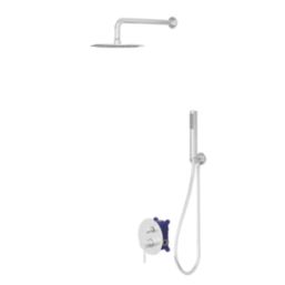 Swirl Melba Rear-Fed Concealed Chrome Multi-Head Shower - Screwfix