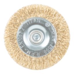 Titan Straight Shank Wire Wheel 50mm - Screwfix