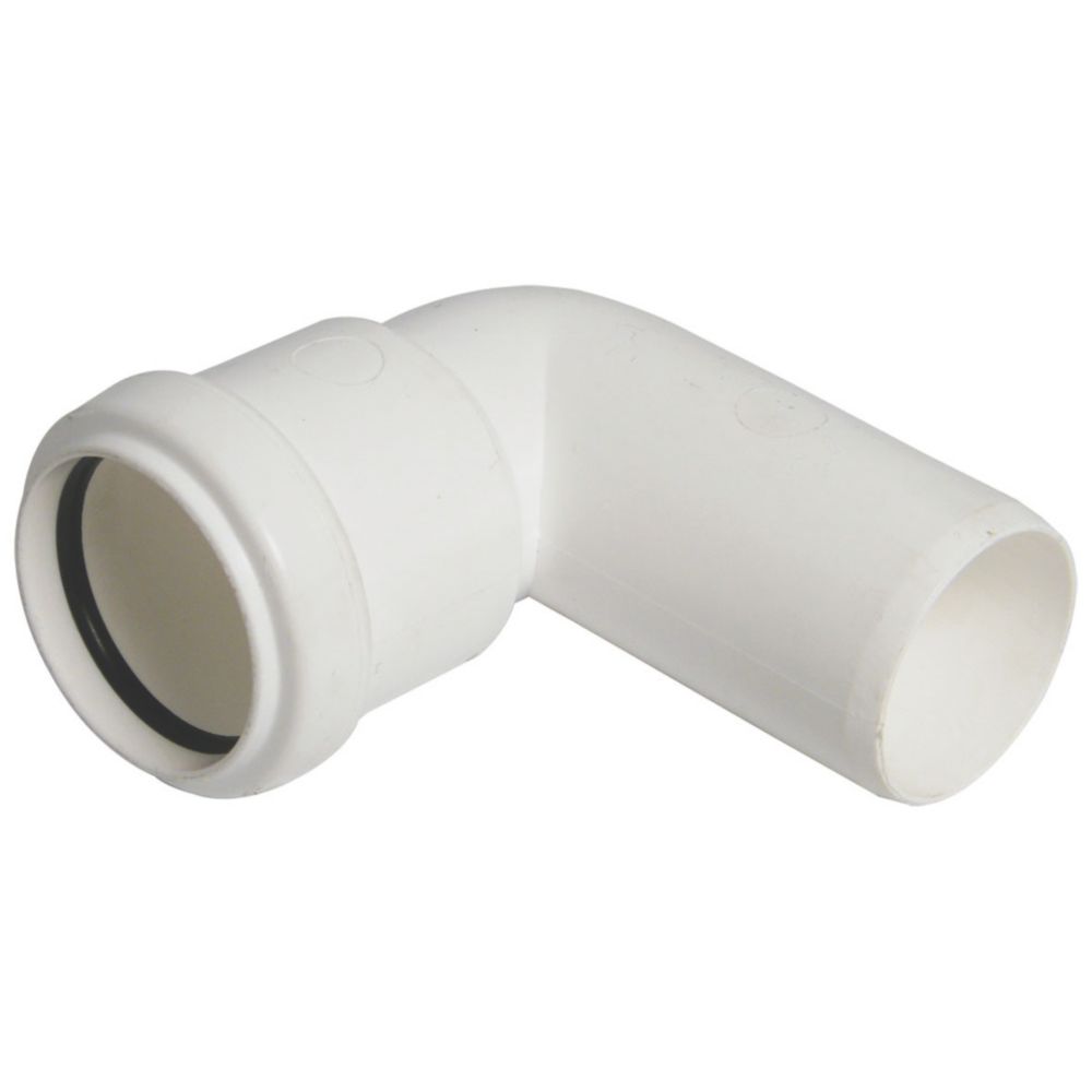 FloPlast Push-Fit 90° Conversion Bend White 90° 32mm - Screwfix