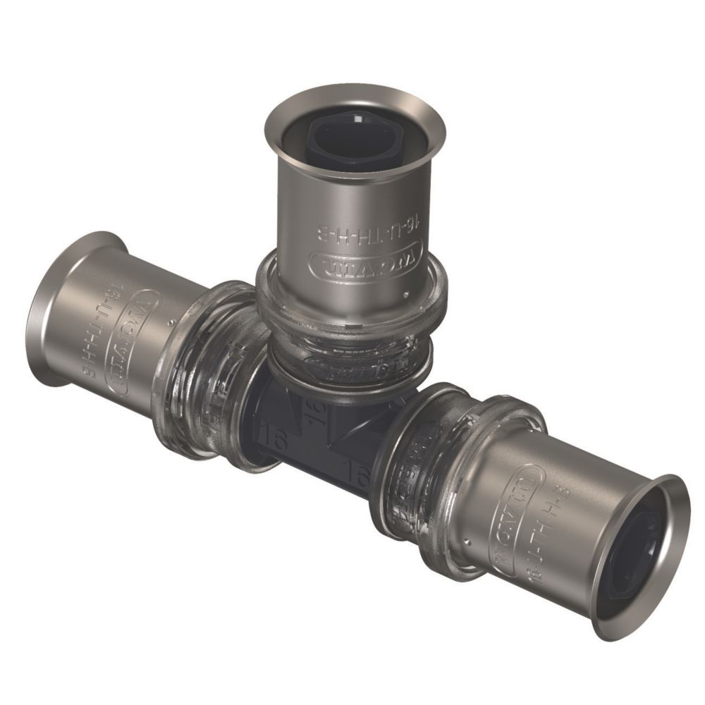 Wavin Tigris K5 Multi-Layer Composite Press-Fit Equal Tees 16mm 10 Pack ...