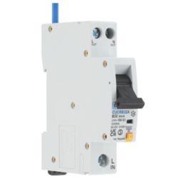 British General Fortress 32A 30mA Type A SP & N B Curve Compact RCBO - Screwfix