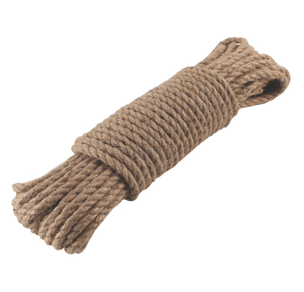 Essentials Rope Natural 8mm x 20m - Screwfix