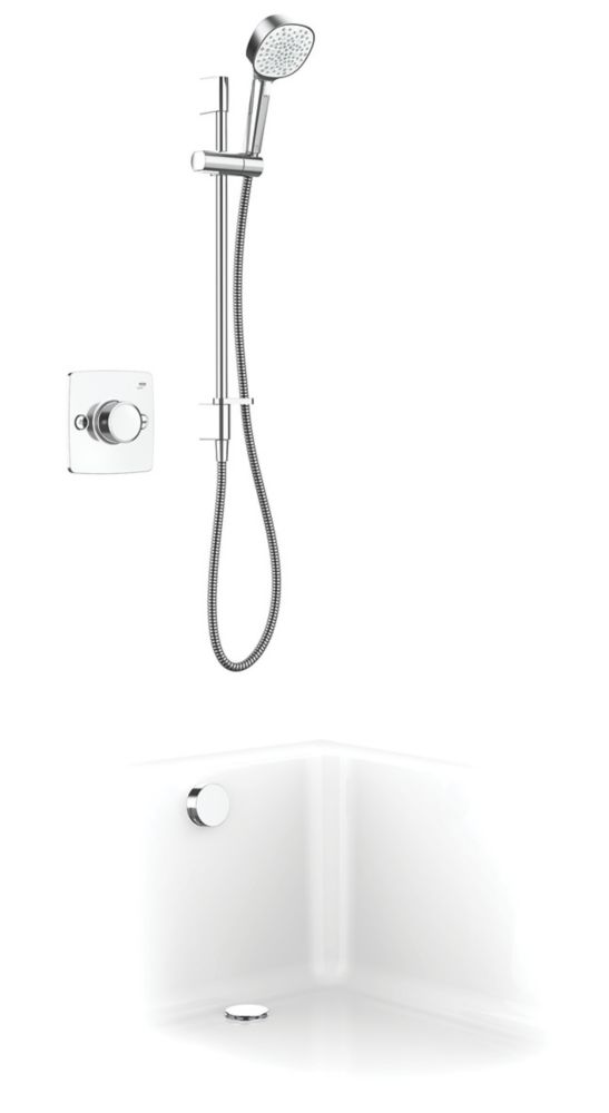 Mira Evoco Rear-Fed Concealed Chrome Thermostatic Built-In Mixer Shower ...