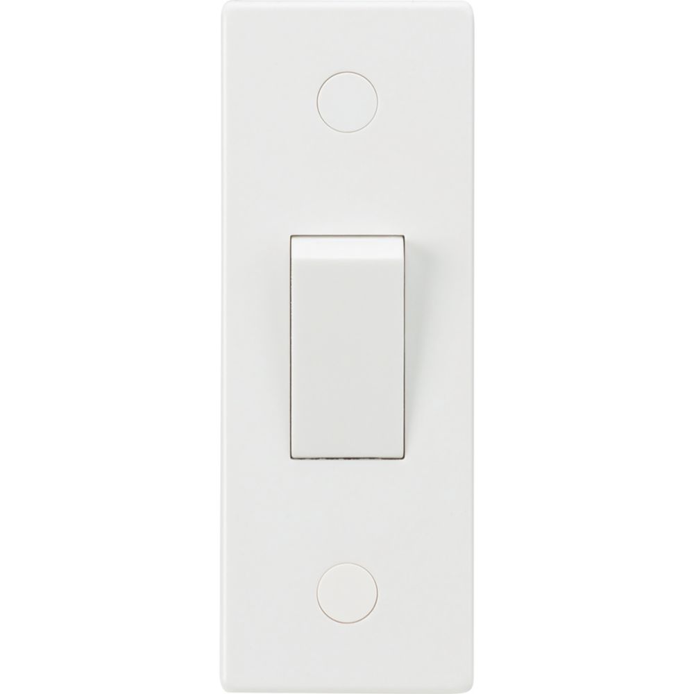 Knightsbridge Architrave 10AX 1-Gang 2-Way Light Switch White - Screwfix