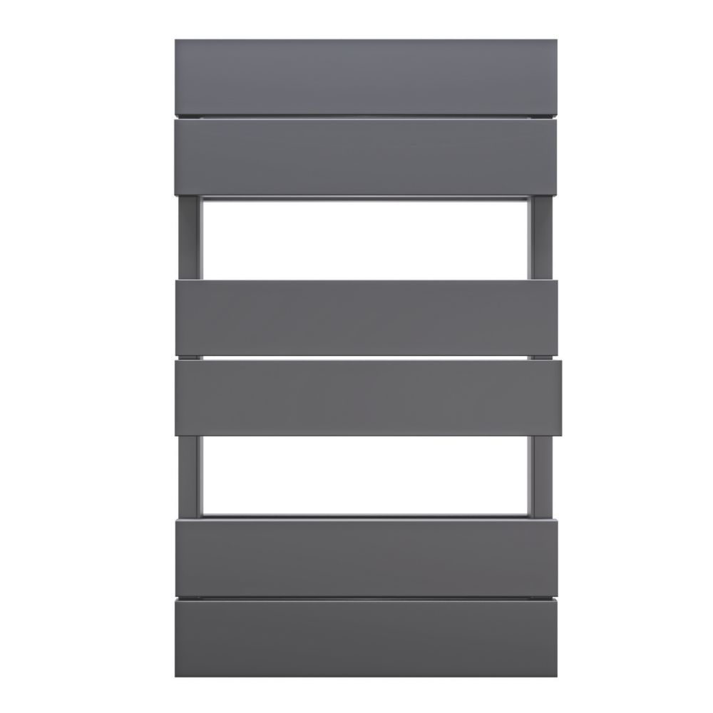 Towelrads 835mm x 500mm 1665BTU Anthracite Flat Designer Towel Radiator ...