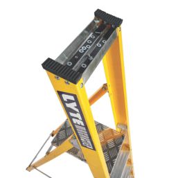 Lyte Fibreglass 1.67m 5 Step Platform Step Ladder - Screwfix