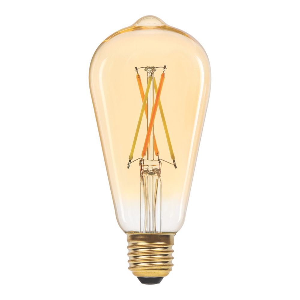 LAP Myko E27 ST64 LED Virtual Filament Smart Light Bulb 7.3W 806lm ...