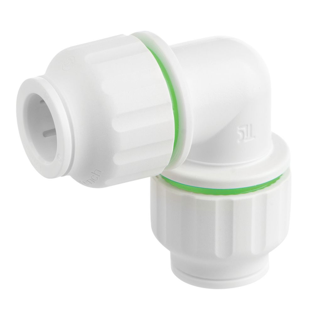 Flomasta Plastic Push-Fit Equal 90° Elbow 15mm - Screwfix