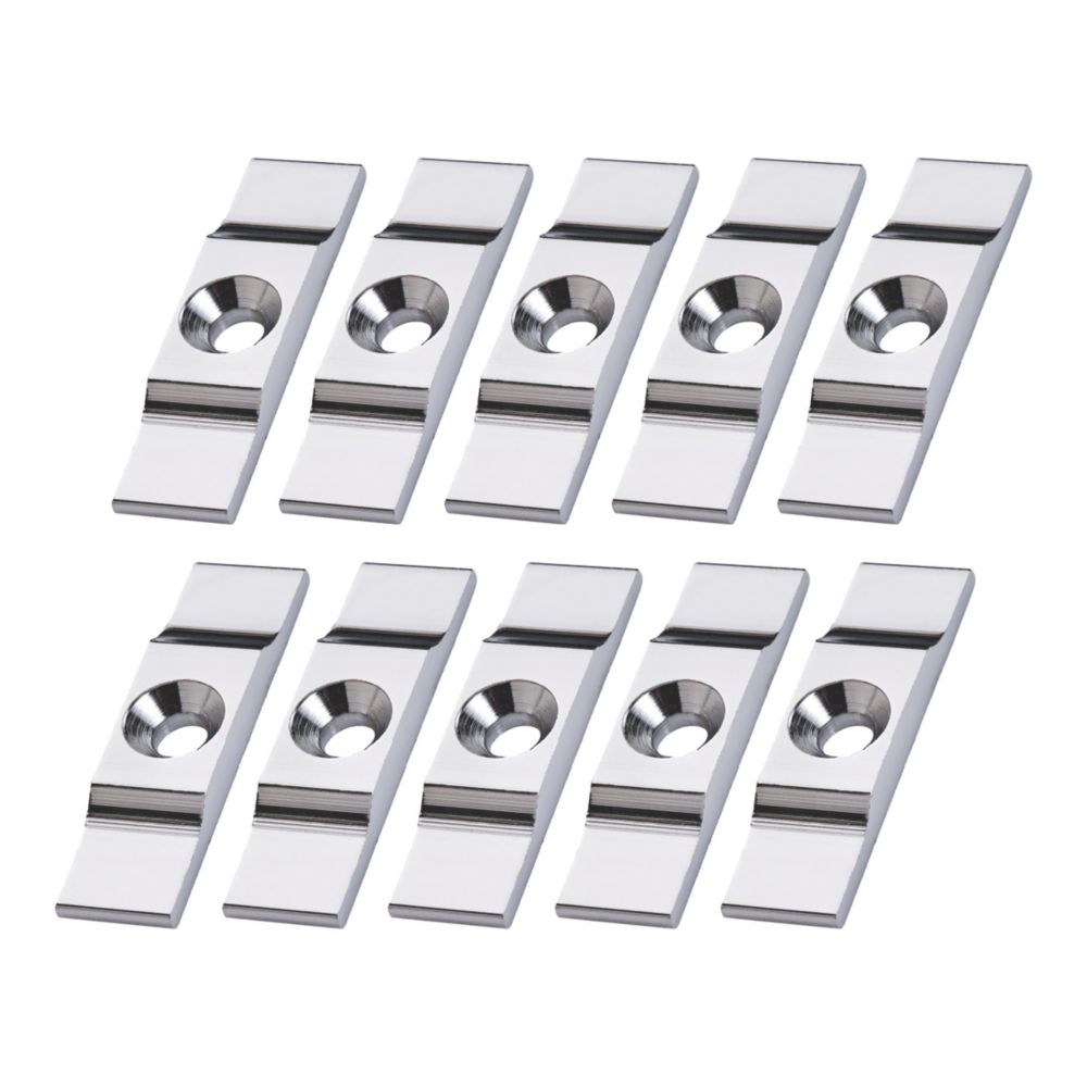 Essentials Turn Button Catches Chrome 38mm x 9mm 10 Pack - Screwfix