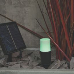 Zink Daw Outdoor LED Solar-Powered Path Lights Black 200lm - Screwfix