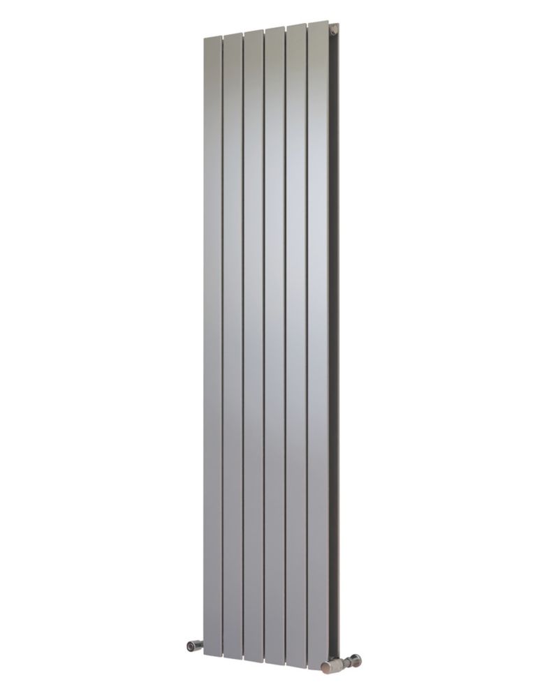 Ximax 1800mm x 445mm 4024BTU Silver Vertical Designer Radiator - Screwfix