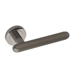 Designer Levers Mayfair Knurled Lever on Rose Door Handle Pair Black ...