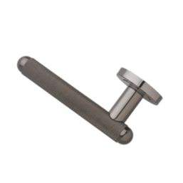 Designer Levers Mayfair Knurled Lever on Rose Door Handle Pair Black ...