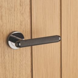 Designer Levers Mayfair Knurled Lever on Rose Door Handle Pair Black ...