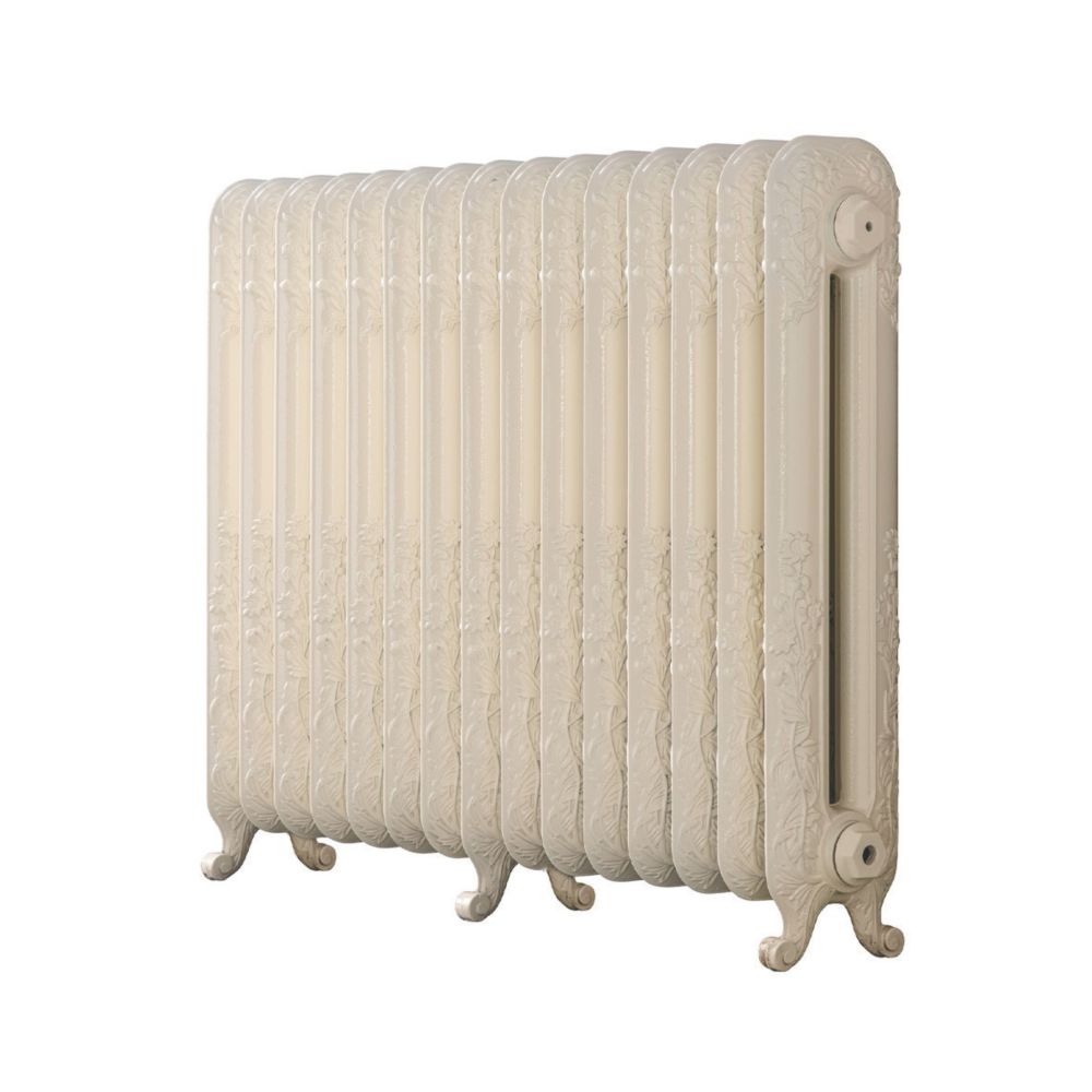Arroll 794mm x 1009mm 5325BTU Cream Cast Iron 2 Column Radiator - Screwfix