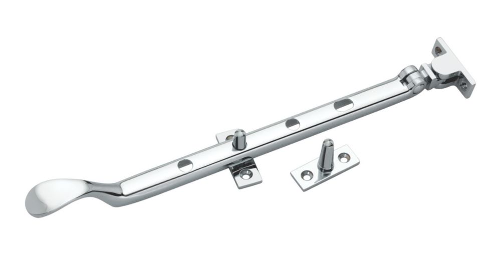 Smith & Locke Traditional Casement Stay Polished Chrome 280mm - Screwfix