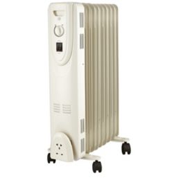 2000W Electric Freestanding Oil-Filled Radiator - Screwfix