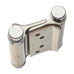 Smith & Locke Satin Nickel Spring Hinge 75mm x 132mm - Screwfix