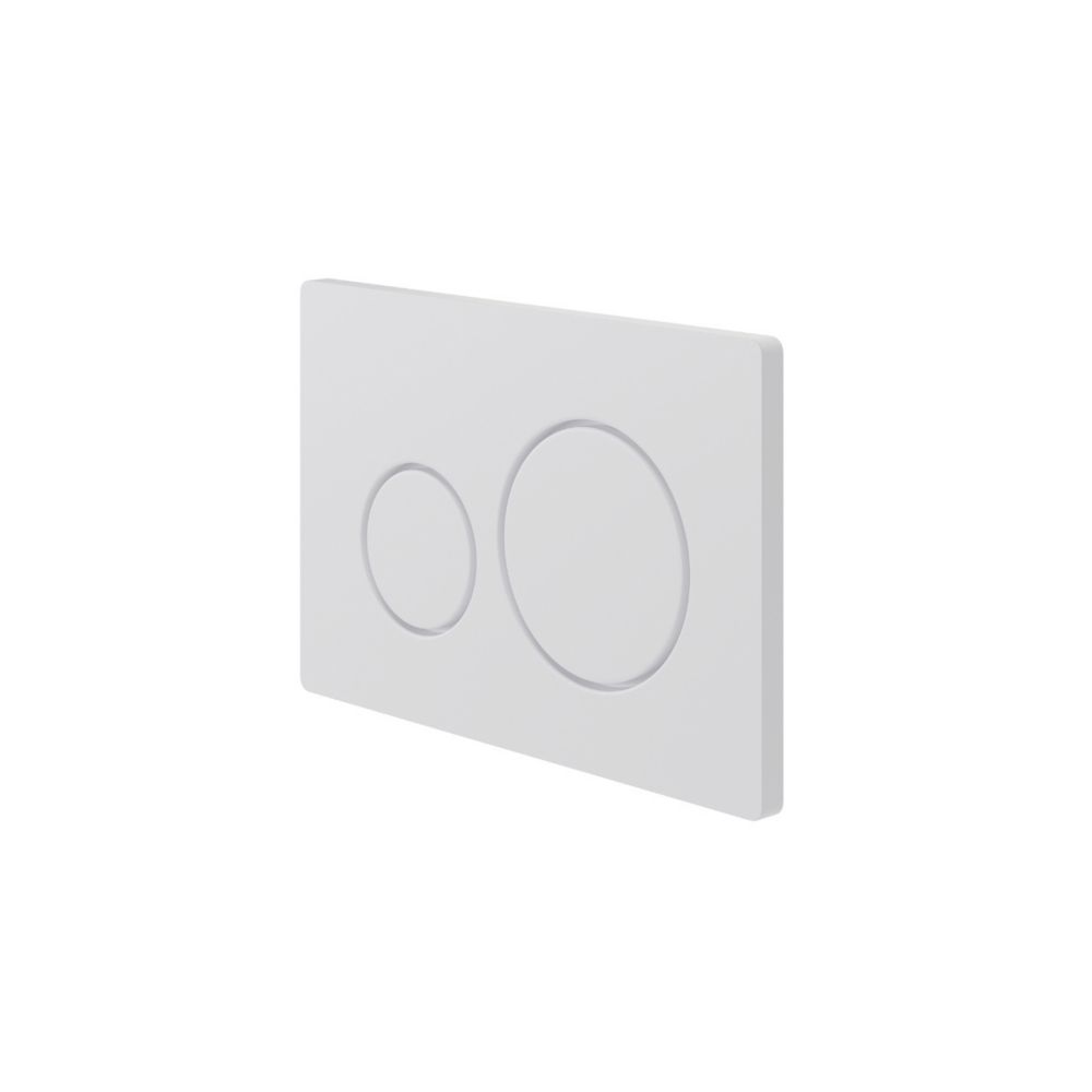 Dual Water-Saving Low Volume Flush Round Flushing Plate White - Screwfix