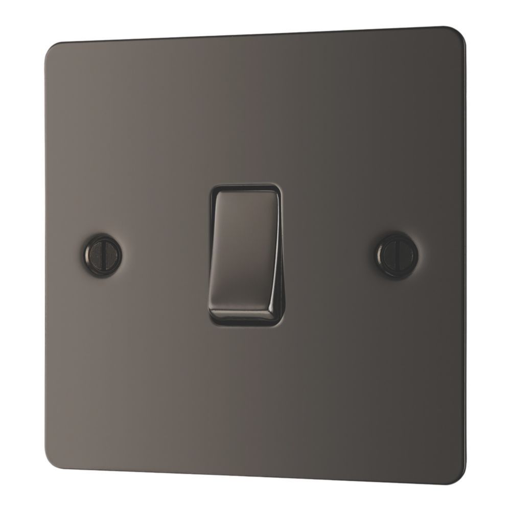 LAP 20A 16AX 1-Gang 2-Way Light Switch Black Nickel - Screwfix