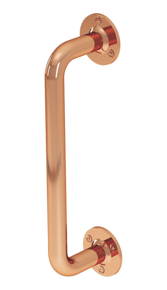 Rothley Straight Household Grab Rail Polished Copper 457mm - Screwfix