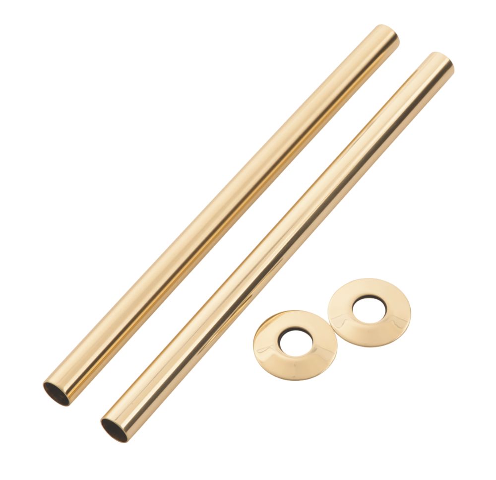 Arroll Pipe Shroud Kit Antique Copper 18mm x 300mm 2 Pack - Screwfix