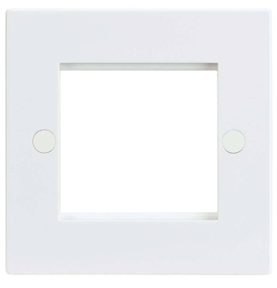 Knightsbridge Raised Square 2-Module Modular Faceplate White - Screwfix