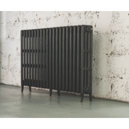 Arroll Neo-Classic 4-Column Cast Iron Radiator 760mm x 1234mm Pewter ...