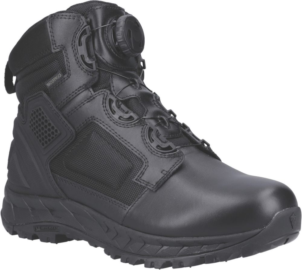 Magnum Size 12 Black Water-Resistant Occupational Work Boots - Screwfix