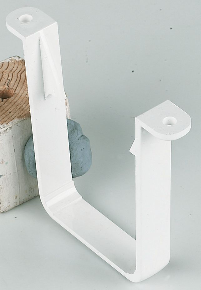 FloPlast Square Line Square Clips White 65mm 10 Pack | Gutter Brackets ...