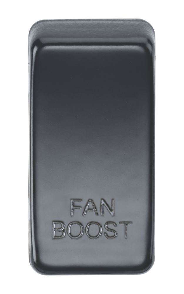 Knightsbridge 'FAN BOOST' Switch Cover Matt Black - Screwfix