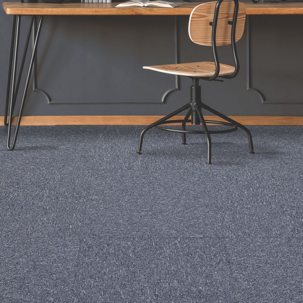 Blue Carpet Tiles Foss Cascade Ocean Blue Commercial/Residential