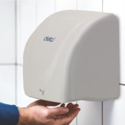 Deta Automatic Compact Hand Dryer White 2.3kW - Screwfix